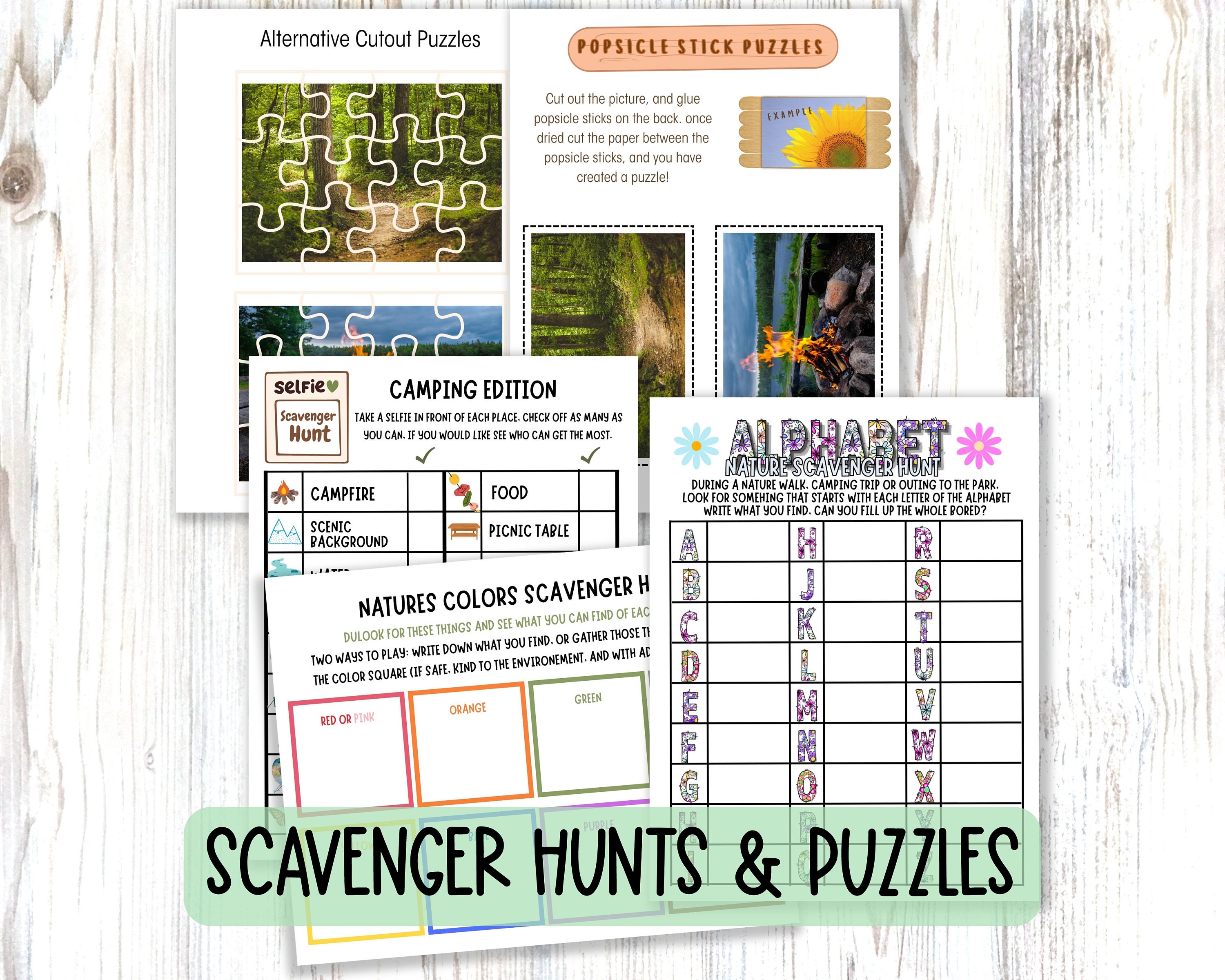 DIY Summer Camp Printable Camping Activities Things to Do While Camping ...