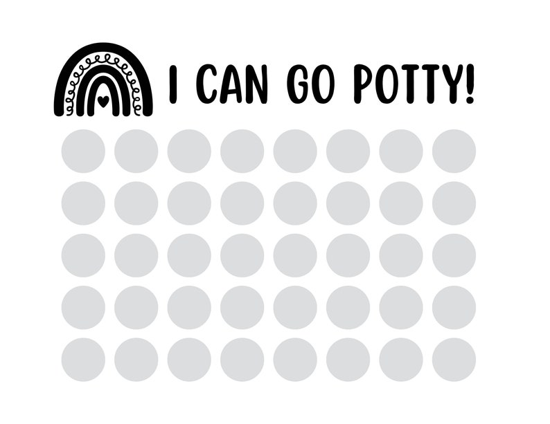 Potty Training Sticker Chart for Kids, Toddler Reward Chart Poop & Pee ...