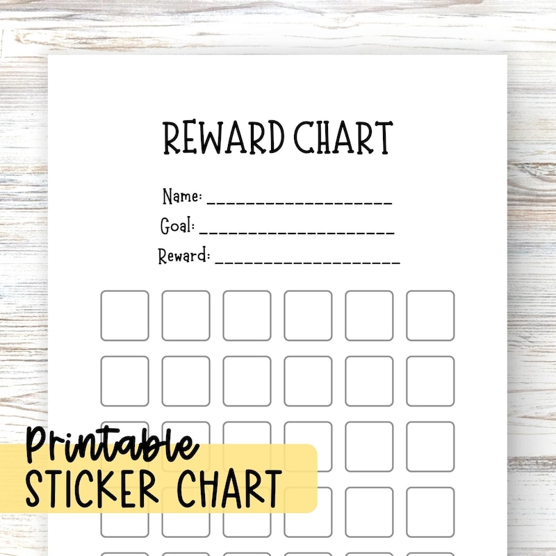 Blank Reward Chart - Etsy