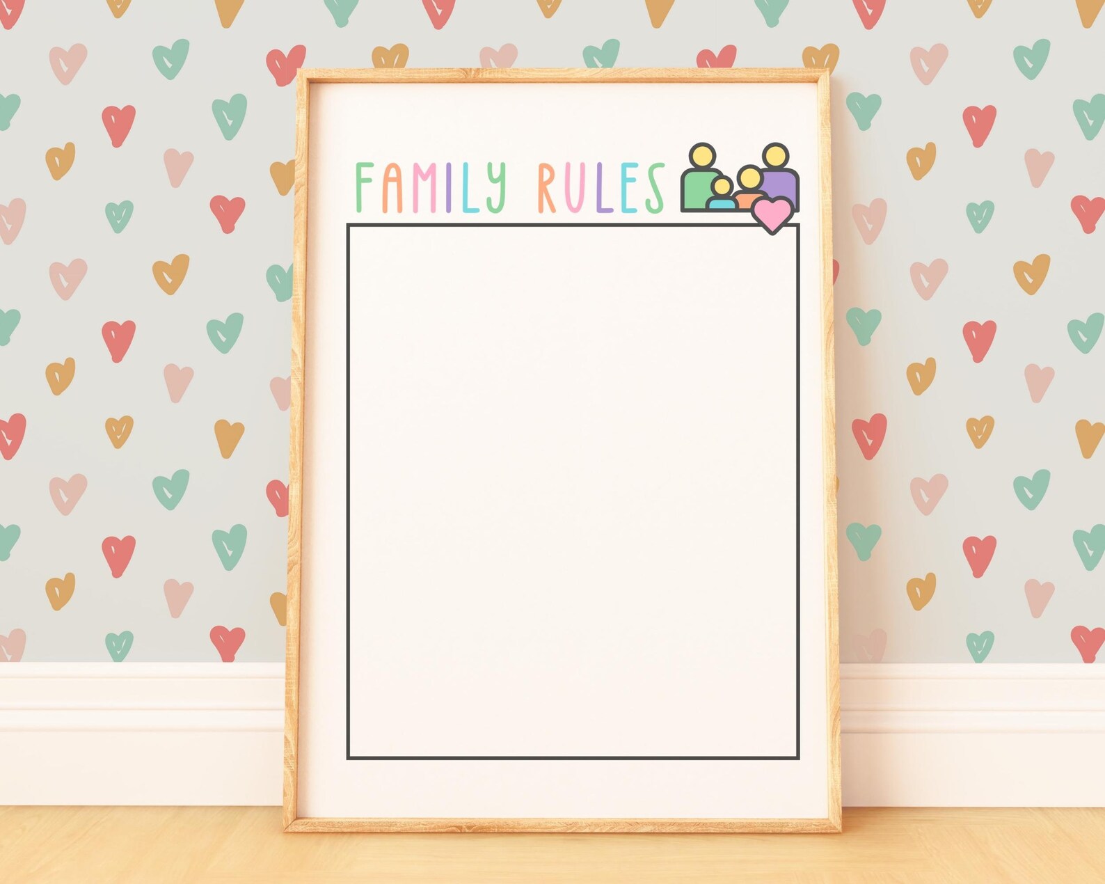 Editable House Rules Chart for Kid and Families Household Rules Chart ...