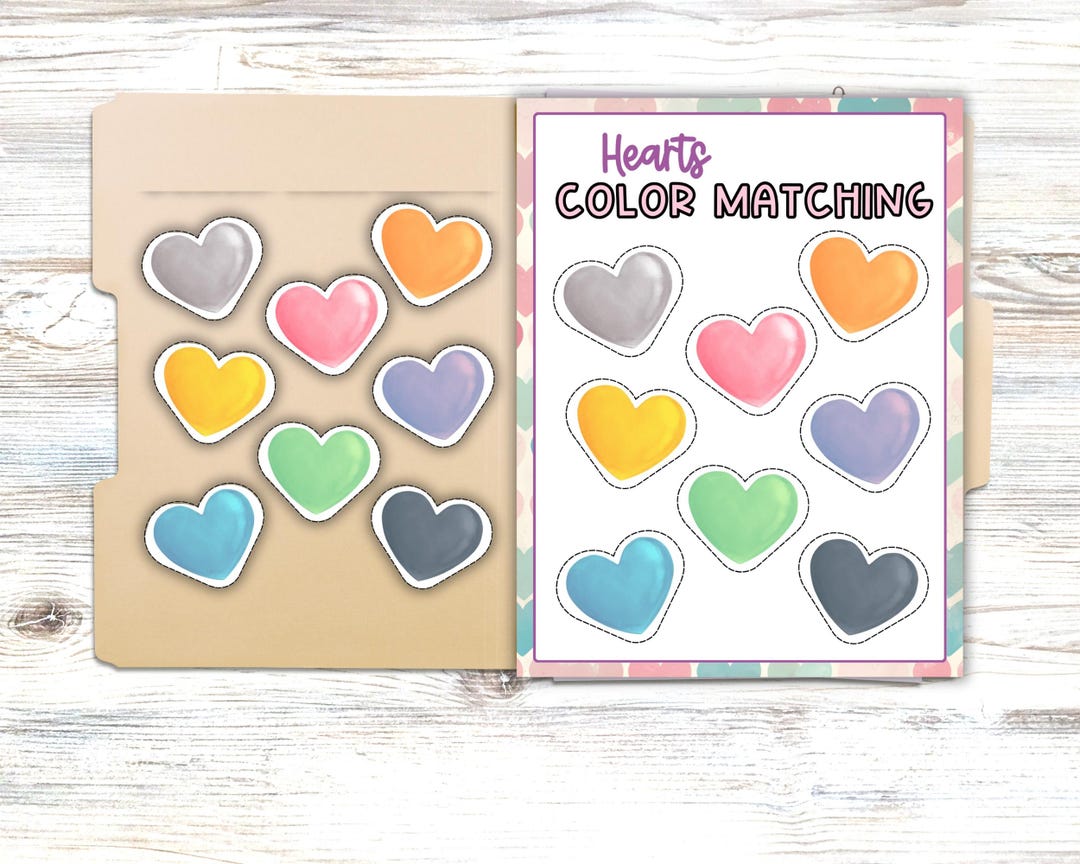 Valentine Day Busy Book Activity Bundle, Shape Matching, Number ...