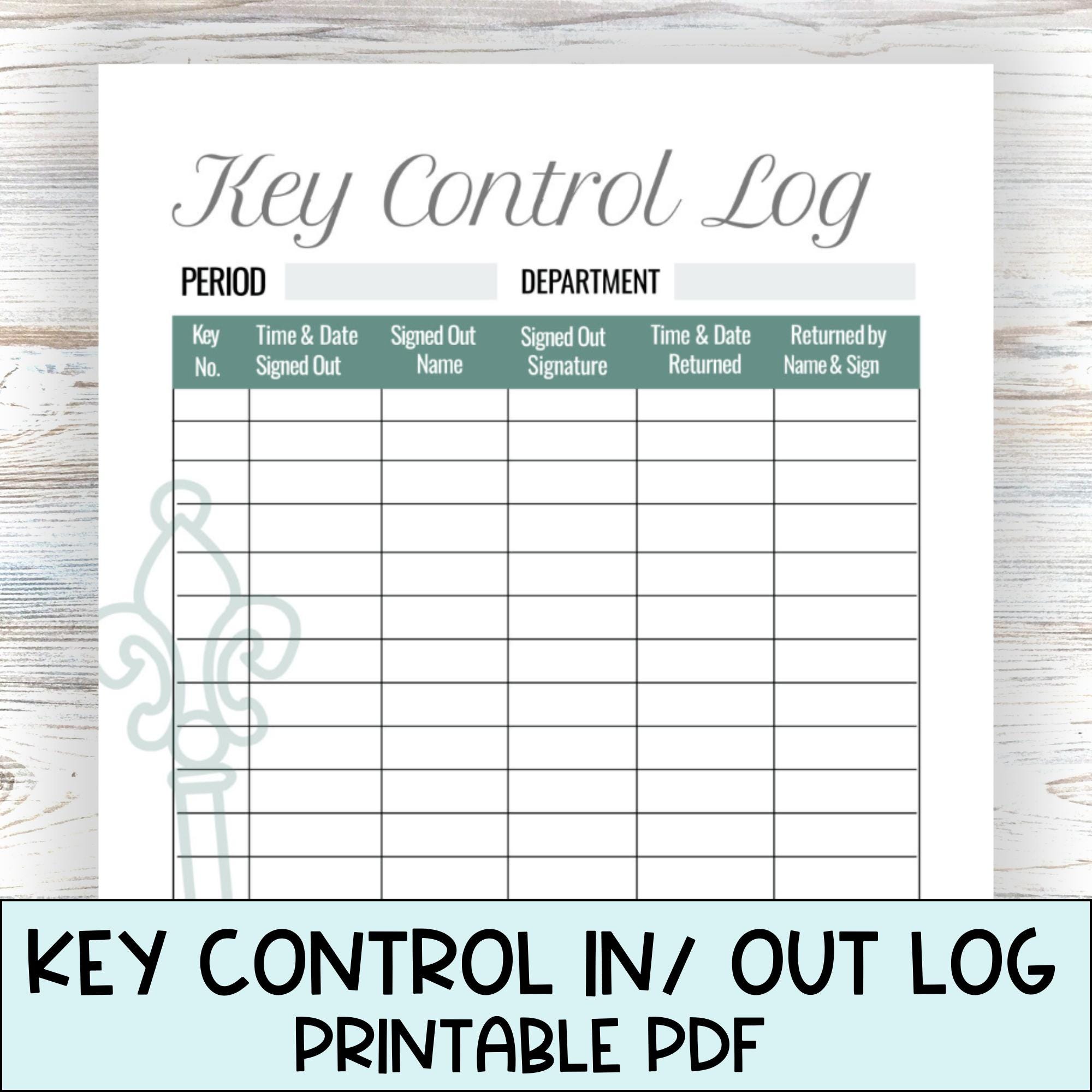 Key Tracker Form, Printable Log for Property Management, Landlord Forms ...
