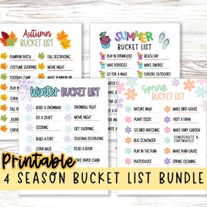 Winter Bucket List, 4 Seasons Activity Idea List for Kids and Families ...