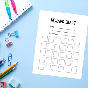 Editable Reward Chart for Kid Sticker Chart Positive Behavior Teen ...