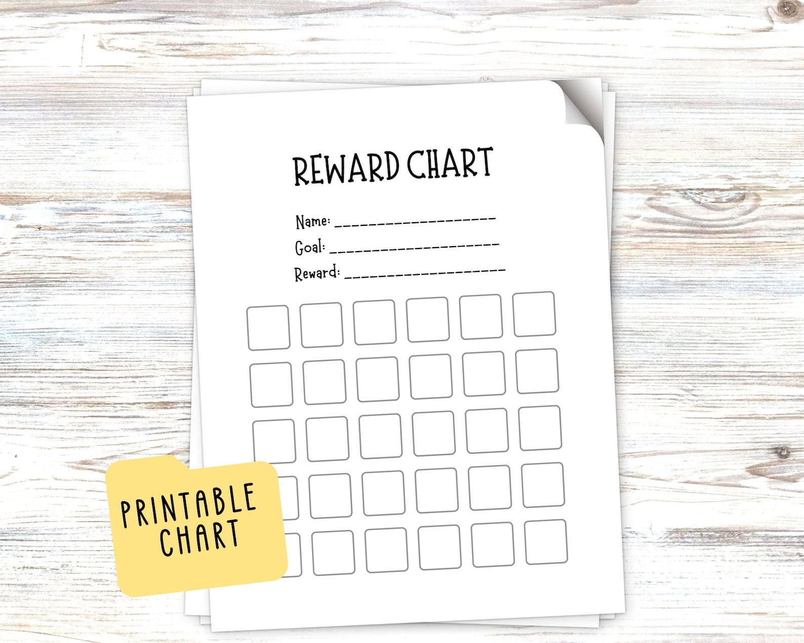Editable Reward Chart for Kid Sticker Chart Positive Behavior Teen ...