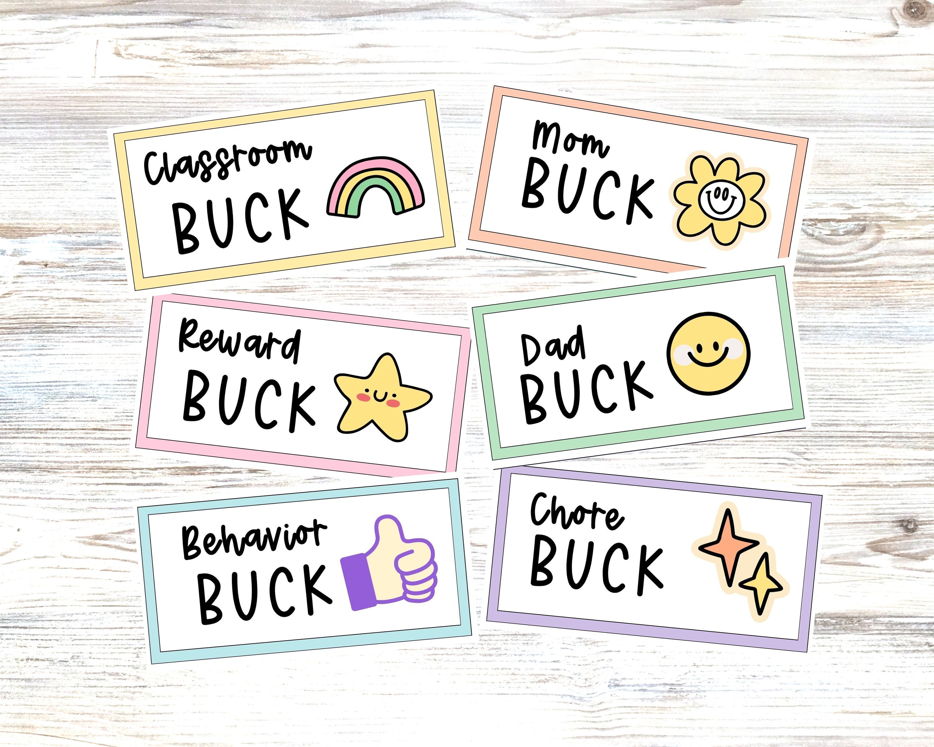 Reward Punch Card, Allowance Ledger, Behavior Sticker Chart, Printable ...