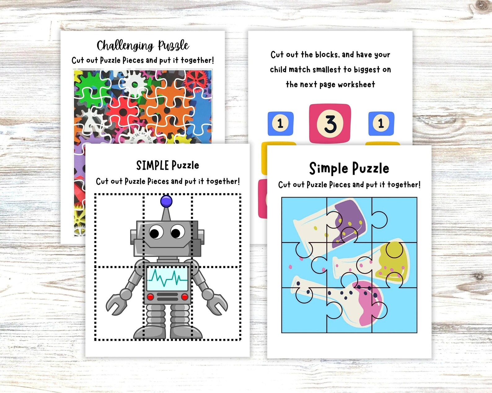 STEM Learning Activities Bundle for Kids Printable Math Game ...