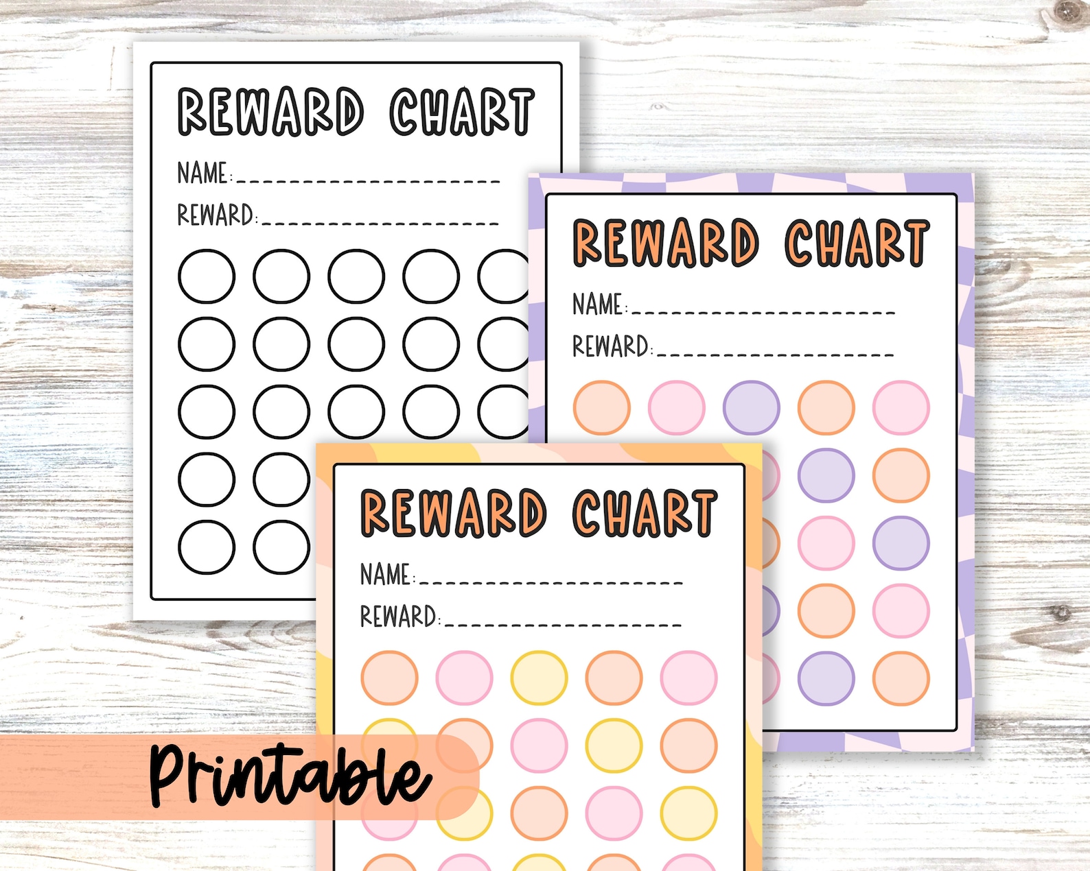 Reward Chart for Kids, Printable Sticker Chart Positive Behavior Teen ...
