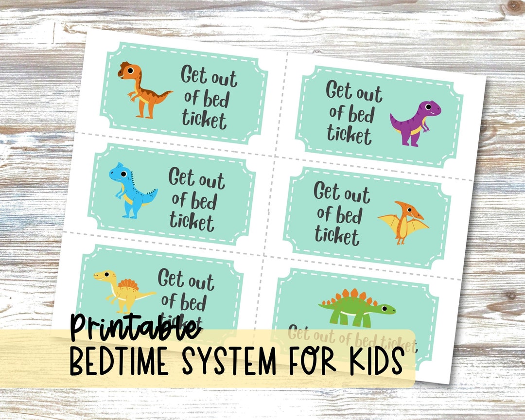 Bedtime Pass for Sleep Training Kids Printable Tool How to Get Toddler ...