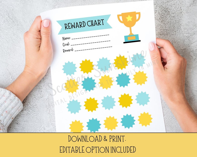 Reward Chart for Positive Reinforcement, Printable Good Behavior ...