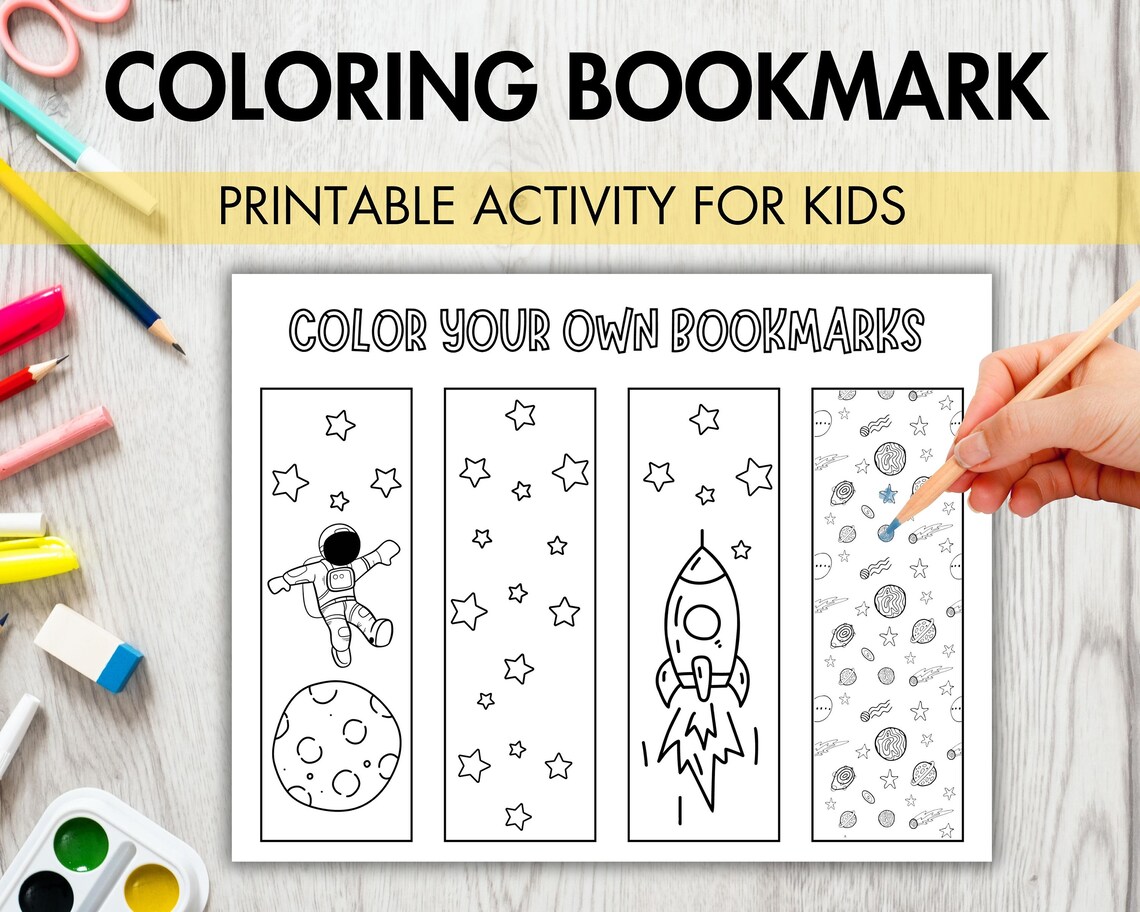 Science & Space Bookmark Set, Printable Birthday Party Favor, STEM ...