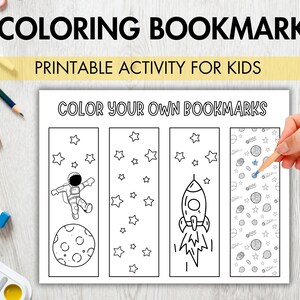 Science & Space Bookmark Set, Printable Birthday Party Favor, STEM ...