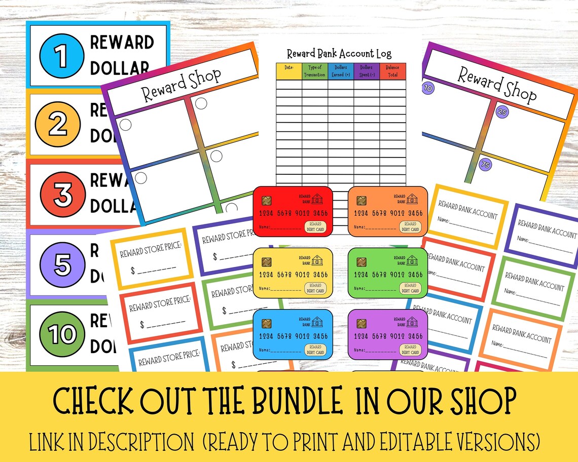 Reward Dollar Reward Money Good Behavior Reward System for - Etsy