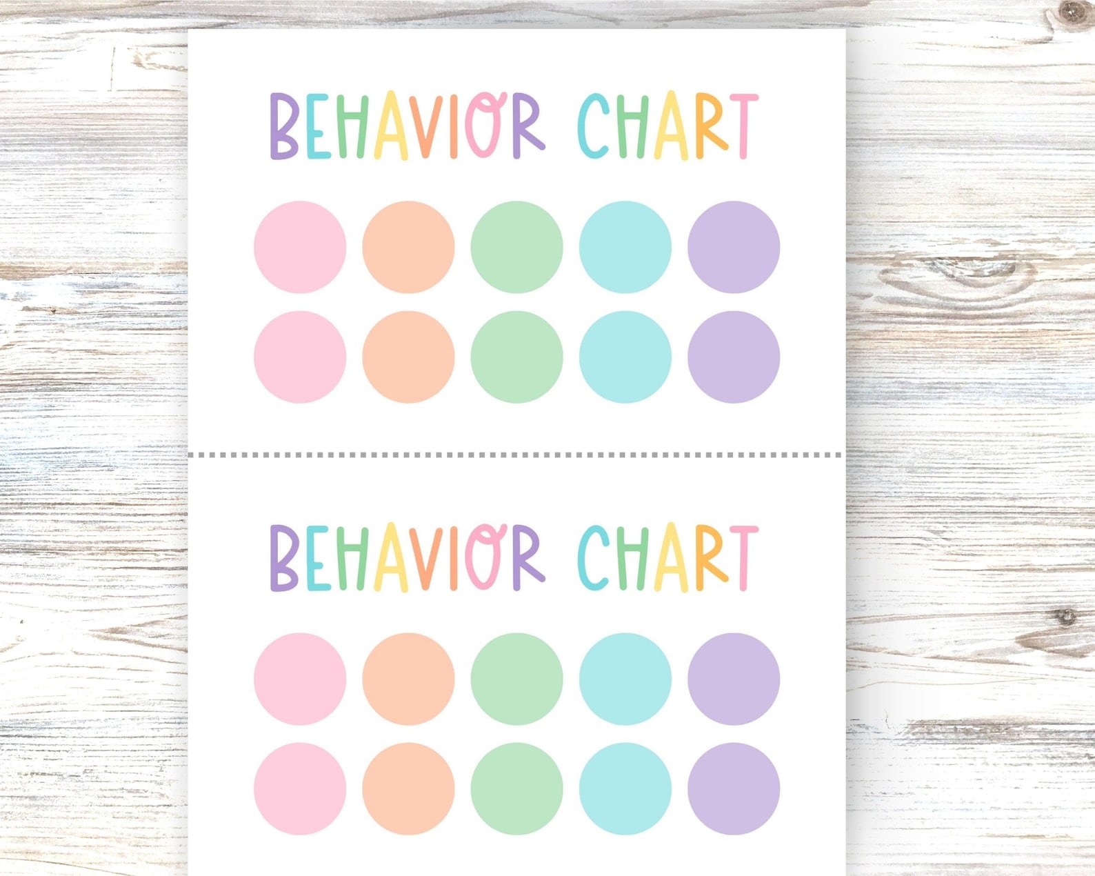 Printable Rainbow Reward Chart for Kid Sticker Chart Positive Behavior ...