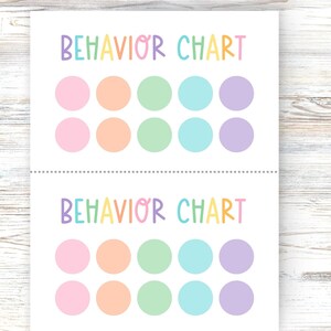 Printable Rainbow Reward Chart for Kid Sticker Chart Positive Behavior ...