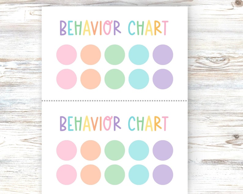 Printable Rainbow Reward Chart for Kid Sticker Chart Positive Behavior ...