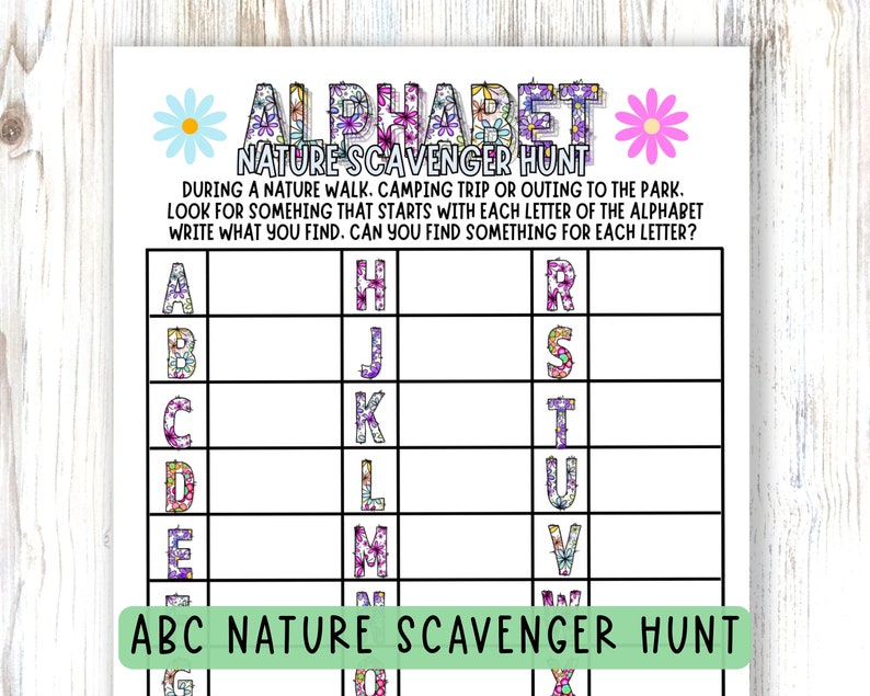 Nature Scavenger Hunt Bundle Outdoor Game for Kids Printable Camping ...