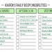 Daily Routine Checklist, Editable or Printable Chore Chart ...