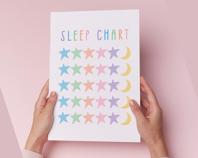 Sleep Chart Toddler Stay in Bed Sticker Chart Printable Reward System ...