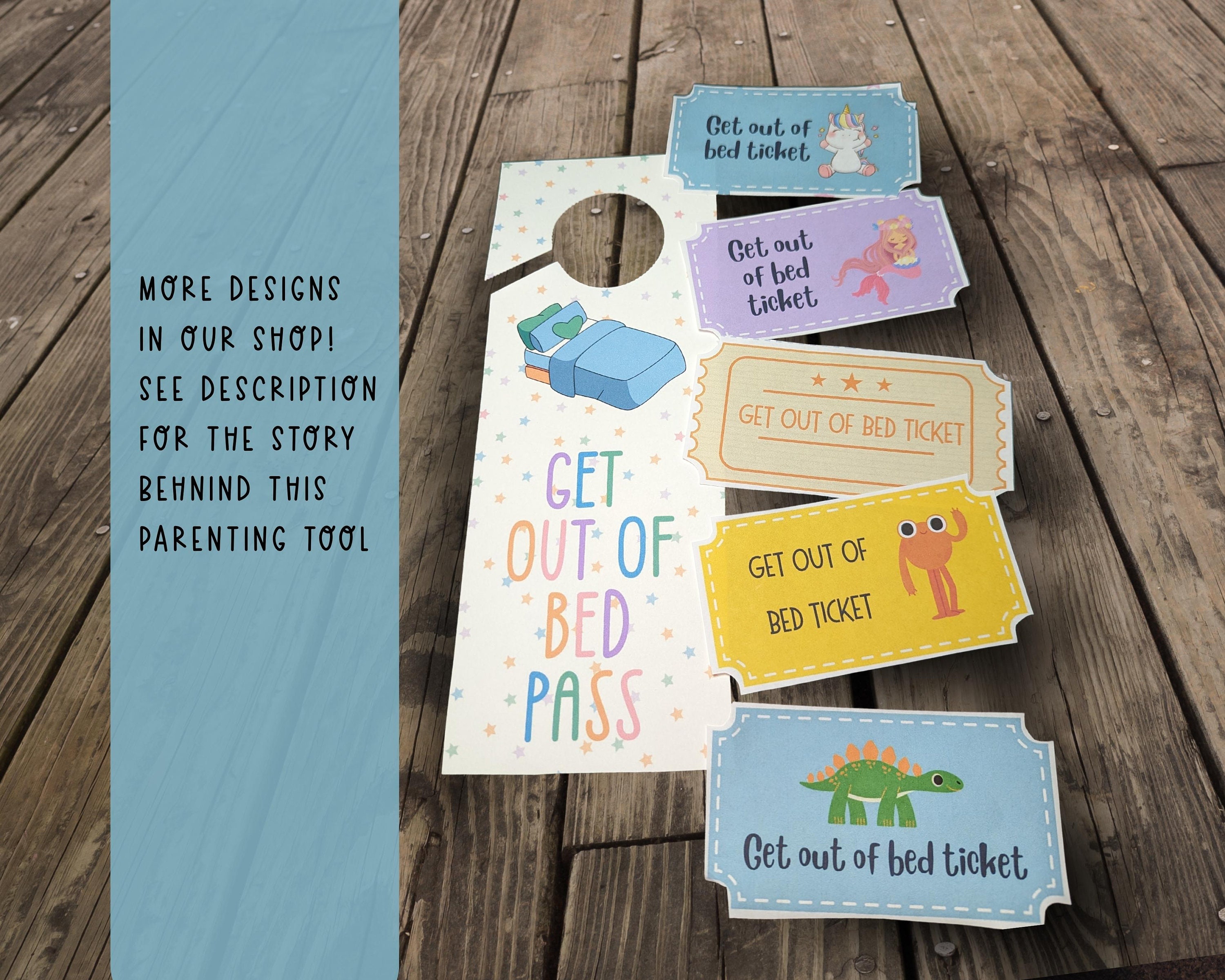 Bedtime Pass for Sleep Training Toddlers Printable Get Out of Bed ...