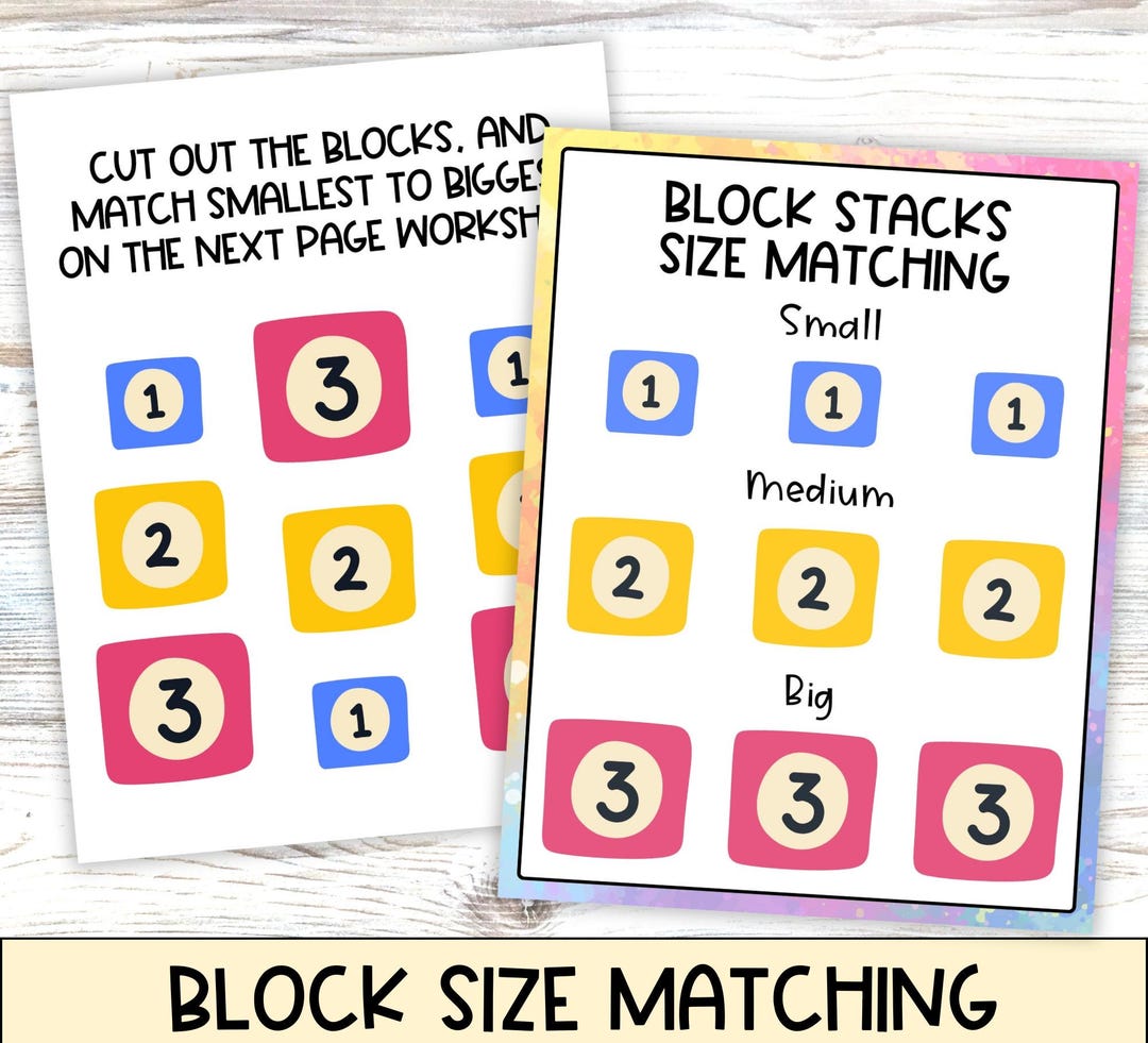 Color Match Planets Printable Game for Toddlers, Building Block Size ...