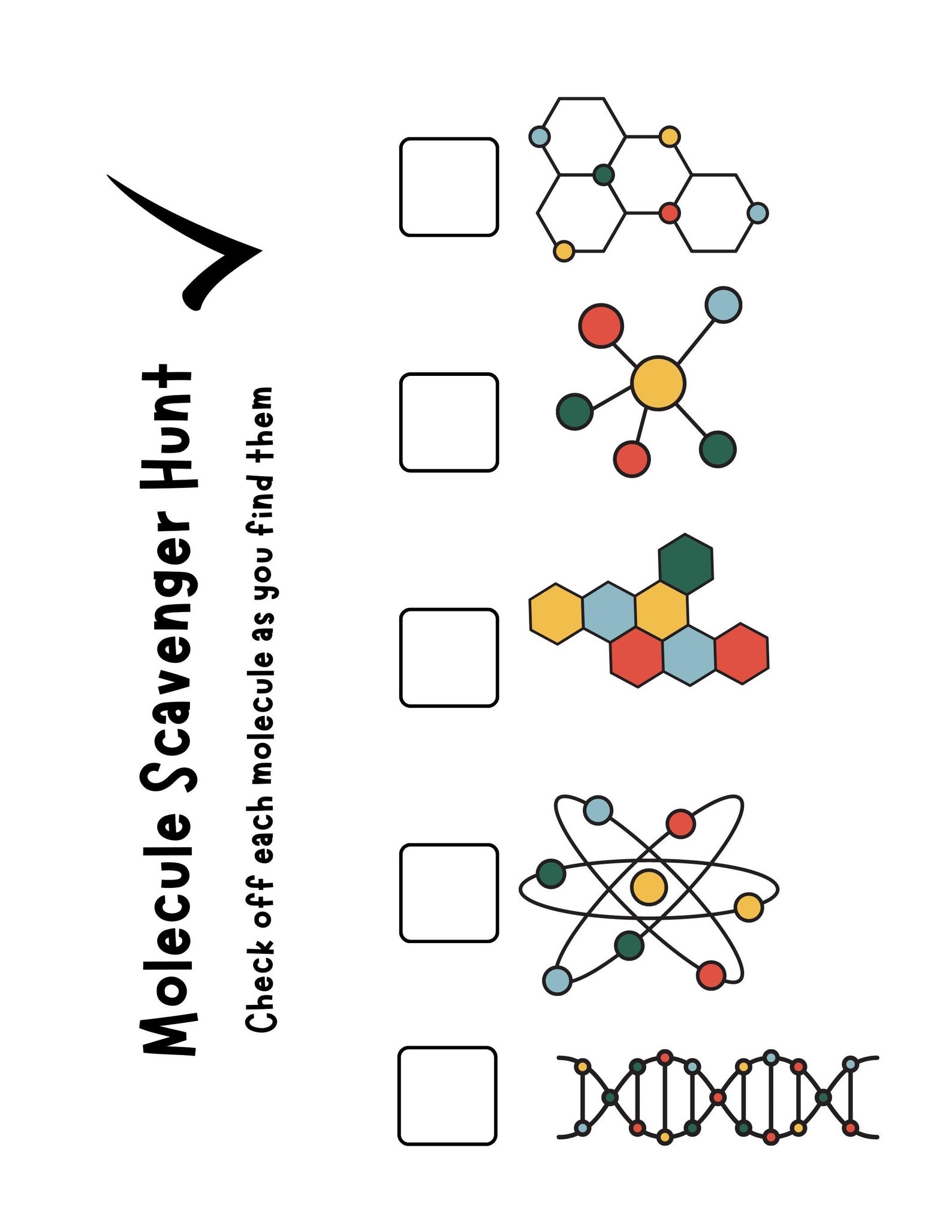 Molecule Scavenger Hunt Game Printable STEM Learning Activity Science ...