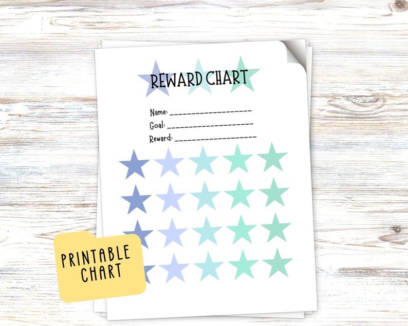 Reward Chart for Kid Sticker Chart Positive Behavior Teen Reward System ...