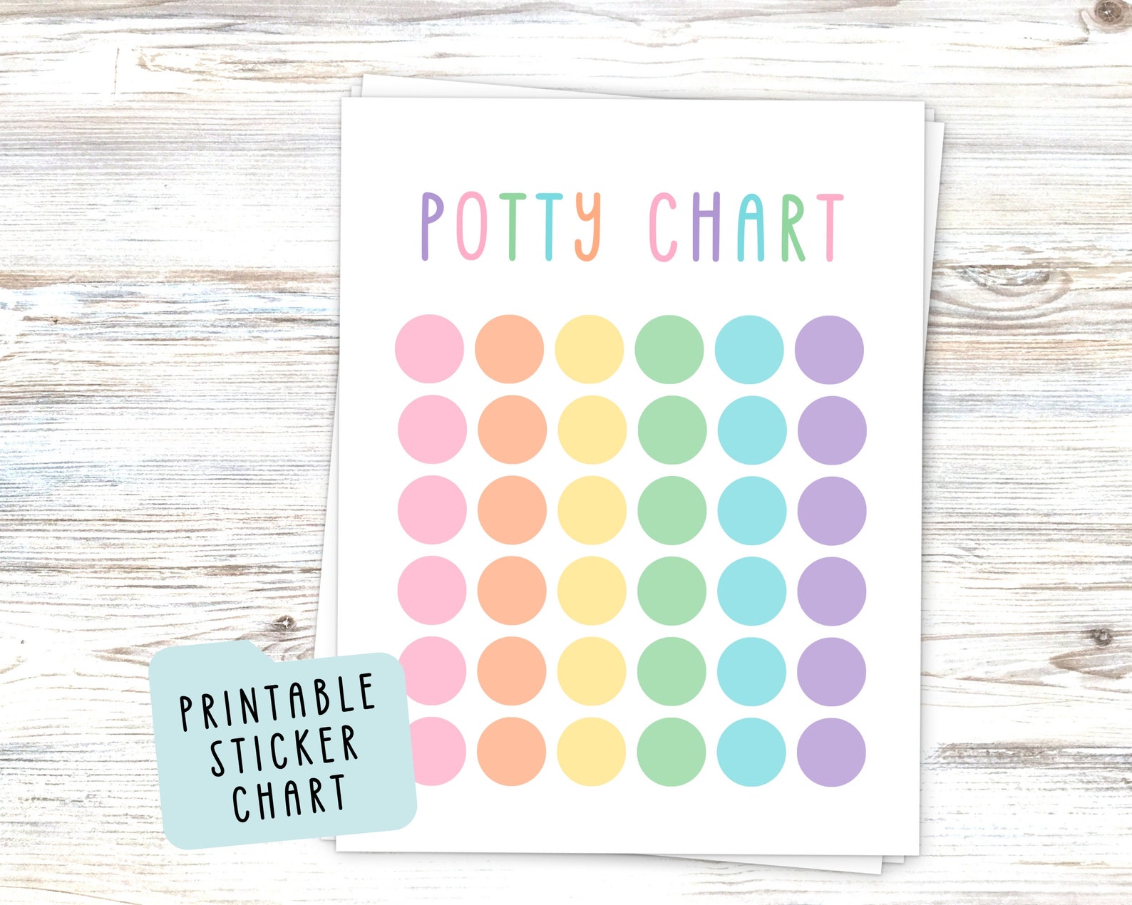 Potty Training Sticker Chart for Kids, Toddler Reward Chart Poop & Pee ...