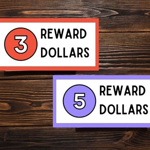 Reward Dollar Reward Money Good Behavior Reward System for - Etsy