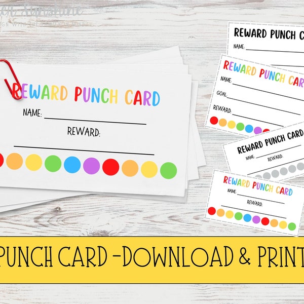 Reward Punch Cards - Etsy