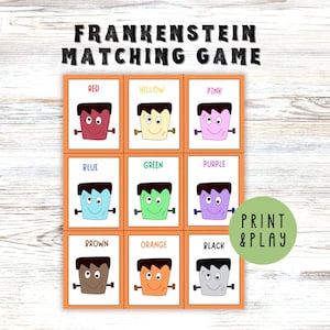 Printable Matching Game for Preschool Kid Printable Halloween File ...