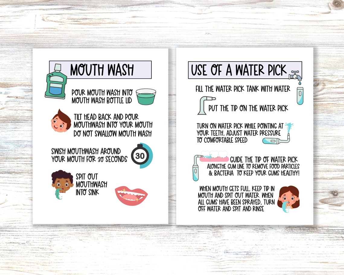Tooth Brushing & Flossing Sticker Chart, Weekly Reward Chart for Kids ...