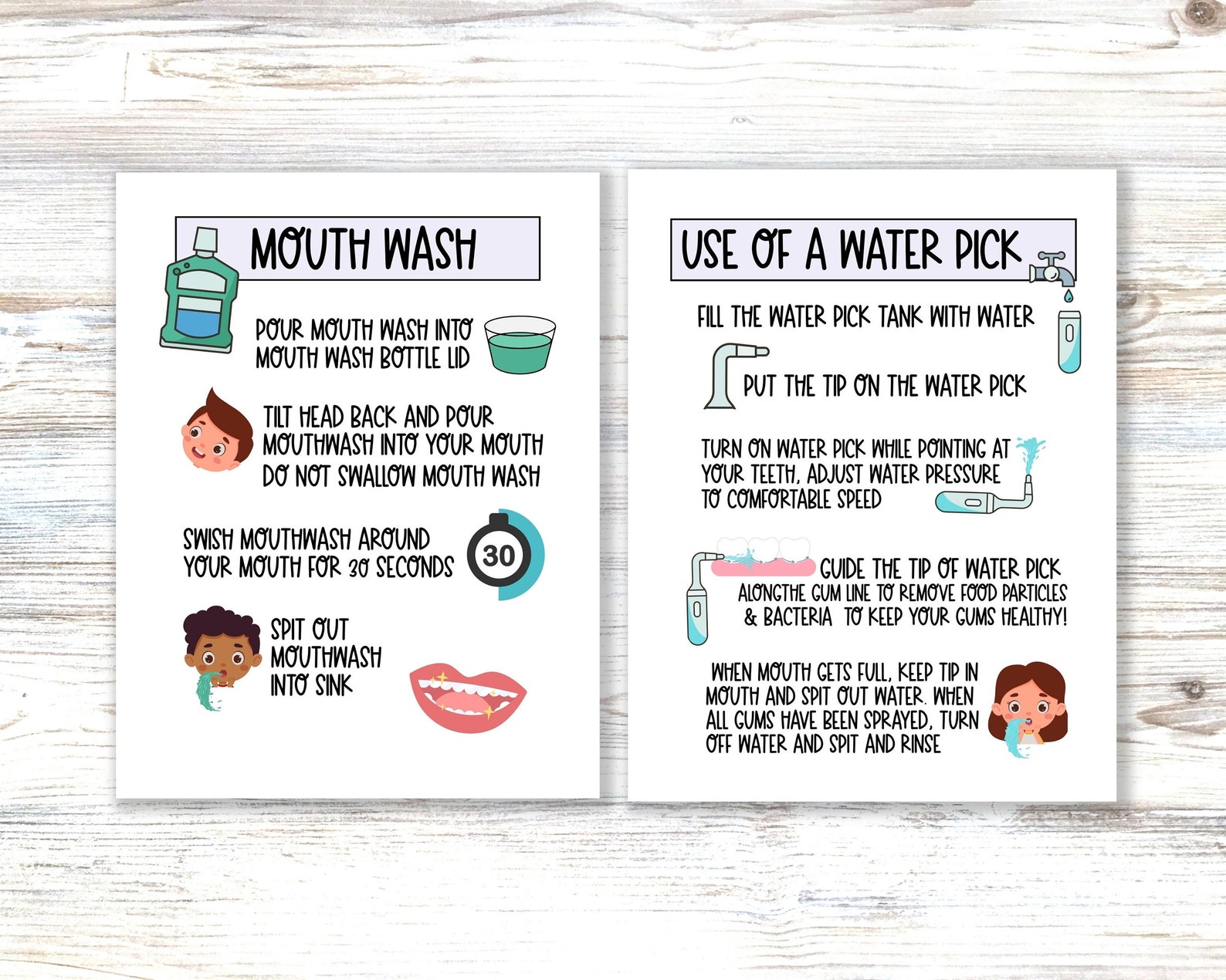 Tooth Brushing & Flossing Sticker Chart, Weekly Reward Chart for Kids ...