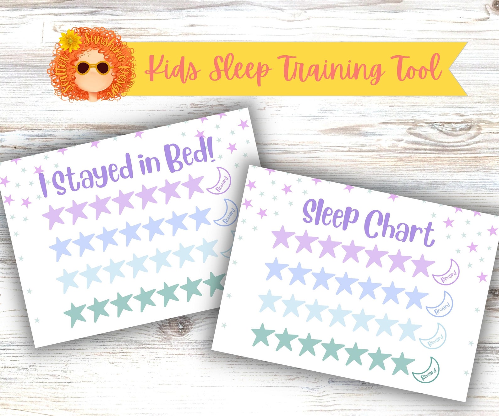 Stay in Bed Sticker Chart for Sleep Training Toddlers - Etsy