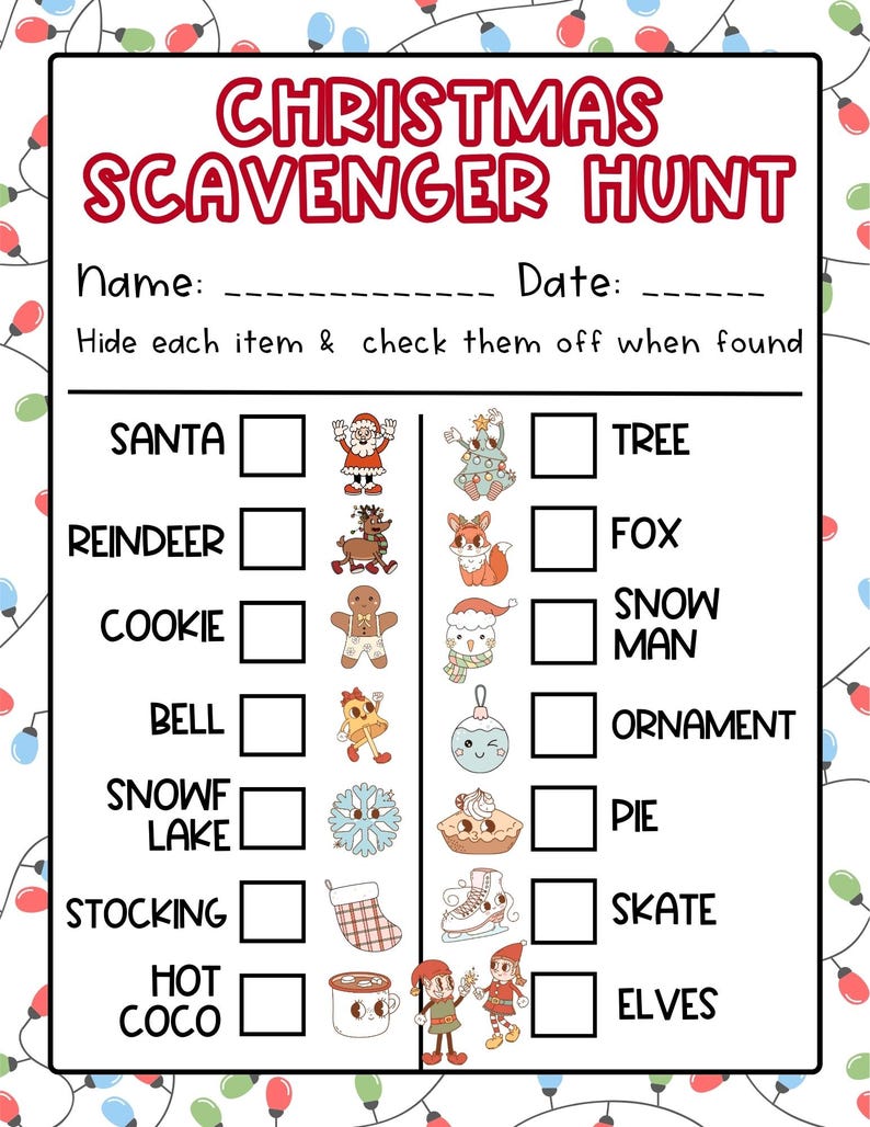 Kids Flash Cards And-or Memory Matching Game, Christmas Holiday ...