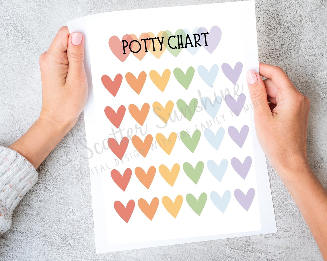 Printable Potty Training Sticker Chart for Toddlers Reward System for ...