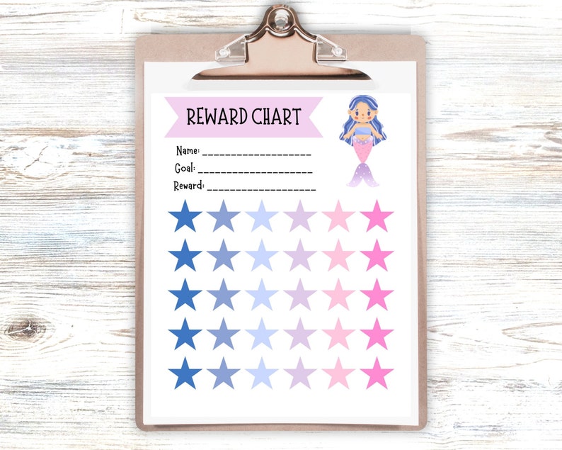Rainbow Reward Sticker Chart, Printable Star Chart, Potty Training ...