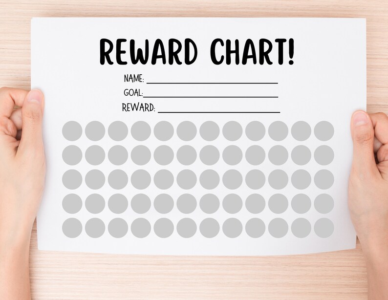 Printable Rainbow Reward Chart for Kid Sticker Chart Positive Behavior ...