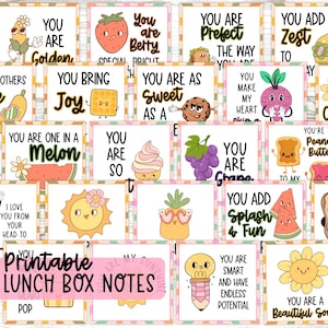 Lunch Box Notes, Positive Affirmation Cards for School Lunch, Back to ...