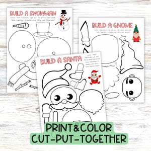 Christmas Crafts, Build a Snowman, Reindeer, Gnome, DIY Snow Globe ...