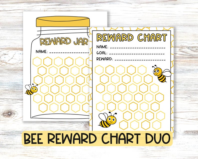Printable Bee's Reward Jar for Kids, Classroom Positive Behavior Reward ...