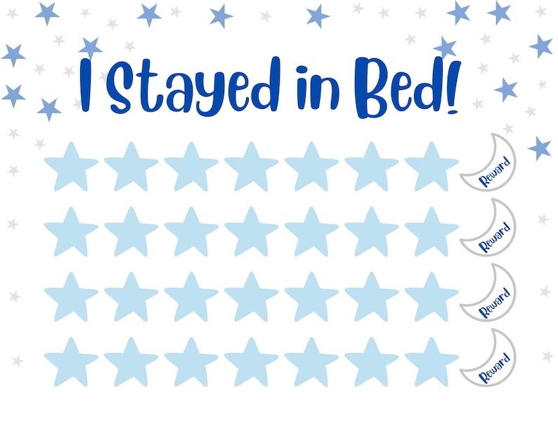 Printable Sleep Chart and I Stayed in Bed Reward Calendar - Etsy