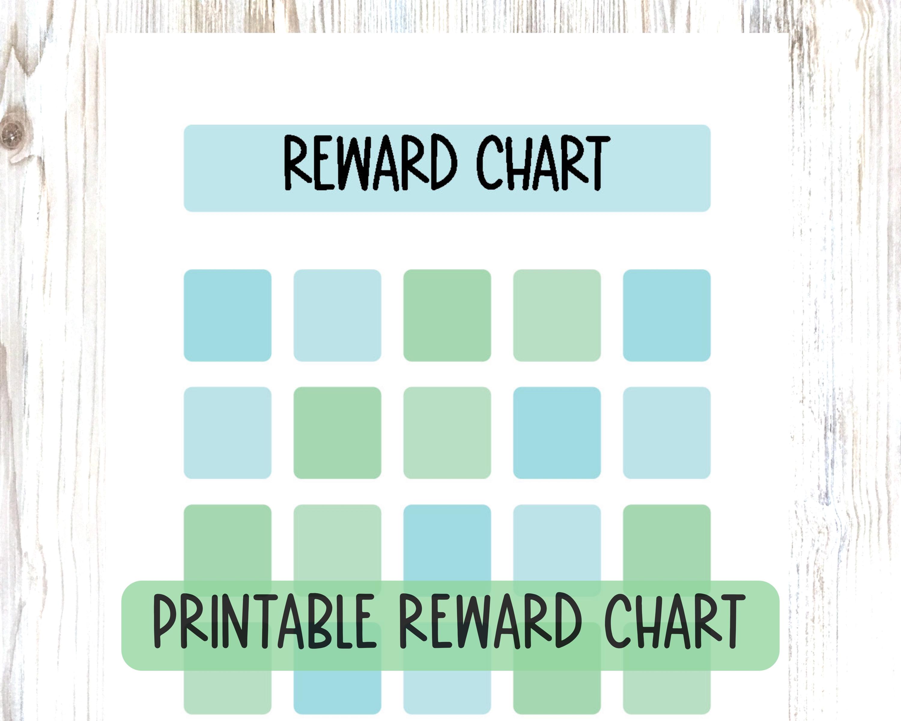 Editable Reward Chart for Kid Sticker Chart for Positive Behavior Teen ...