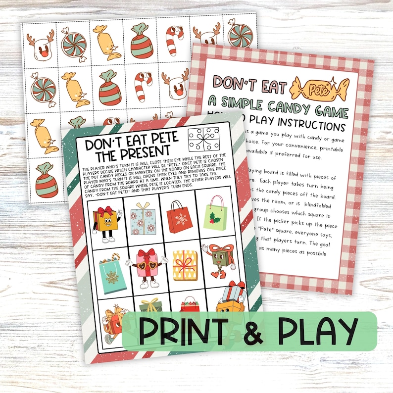 Don't Eat Pete the Present Easy Candy Game for Birthday Parties ...