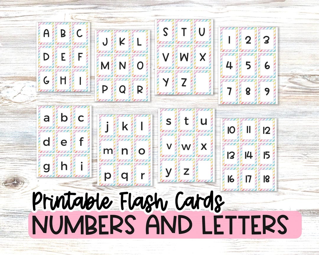 Alphabet ABC Flashcards for Kids, Number Flashcards 1-25, Educational ...