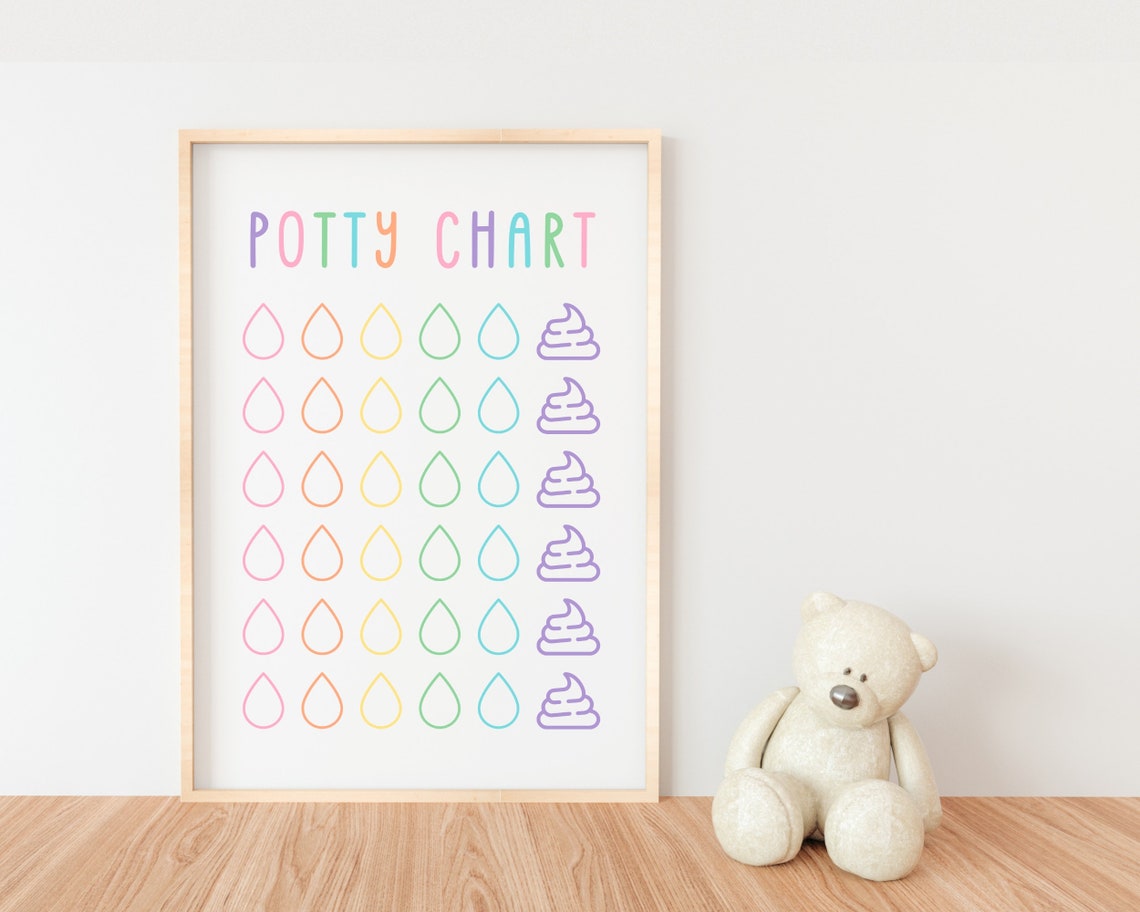 Potty Training Sticker Chart for Kids Toddler Reward Chart - Etsy