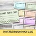 Reward Punch Card for Kid Printable Sticker Card for Good Behavior in ...
