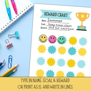 Reward Chart for Positive Reinforcement, Printable Good Behavior ...
