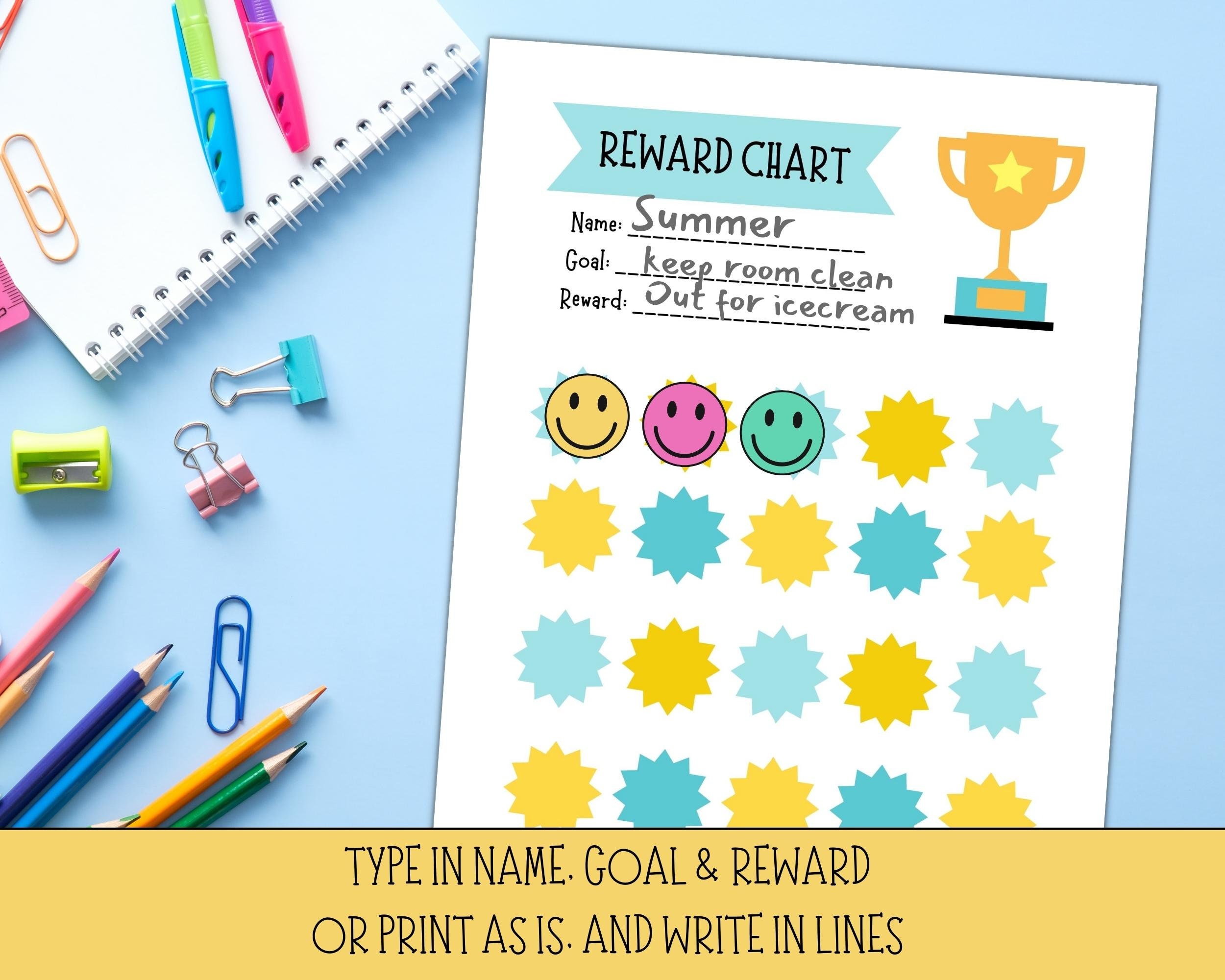 Reward Chart for Positive Reinforcement, Printable Good Behavior ...