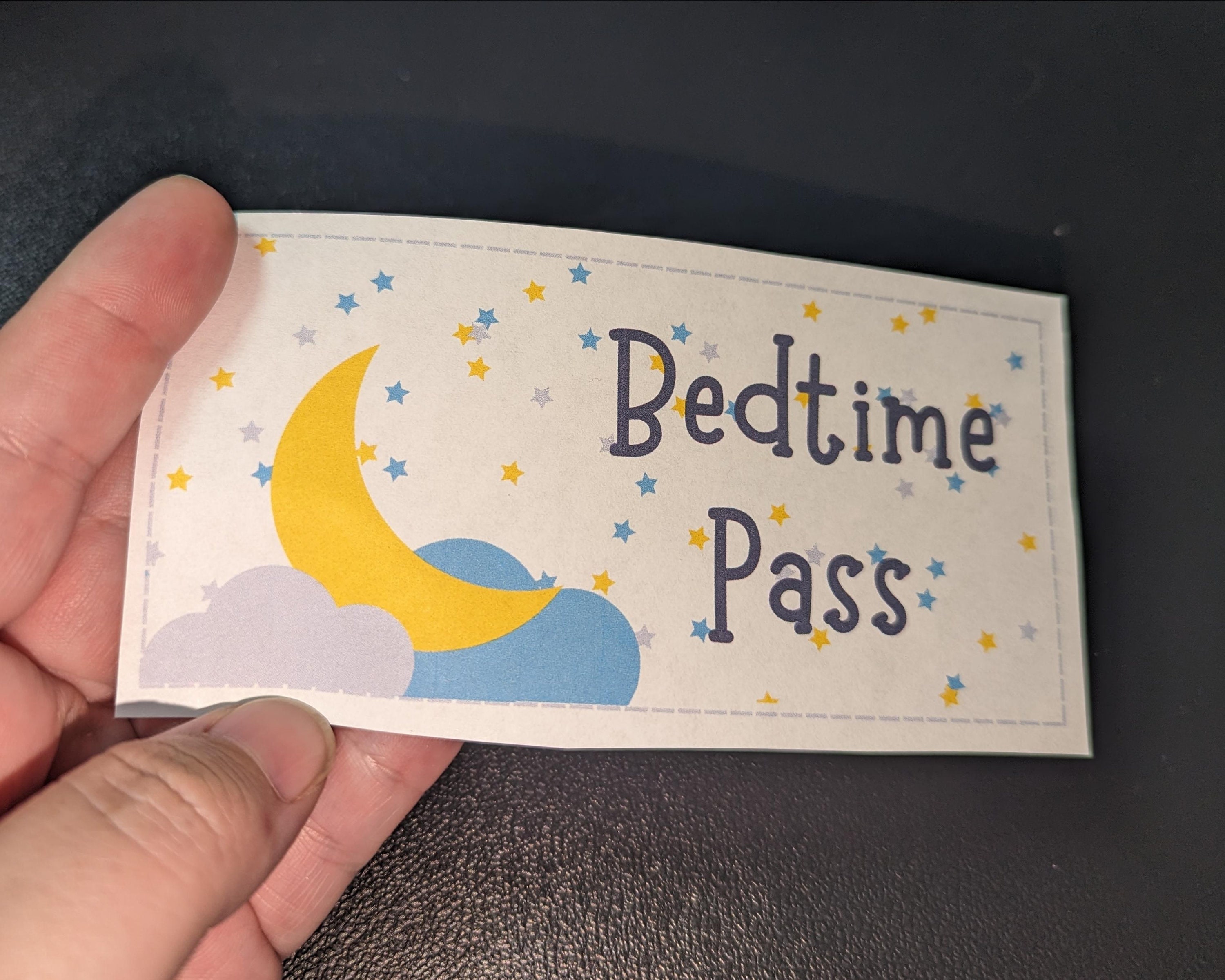 Bedtime Pass for Sleep Training Toddlers Printable Get Out of Bed ...